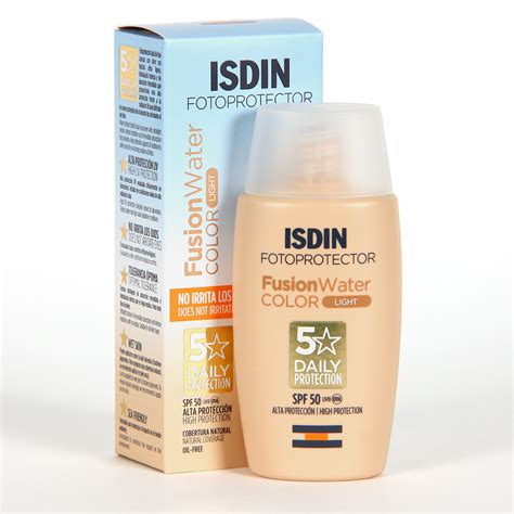 Isdin Fusion Water Light Color Fotoprotector Spf50 50ml Farmacia Jiménez