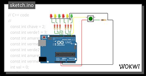 Semaforo Com Interrupção Wokwi Esp32 Stm32 Arduino Simulator