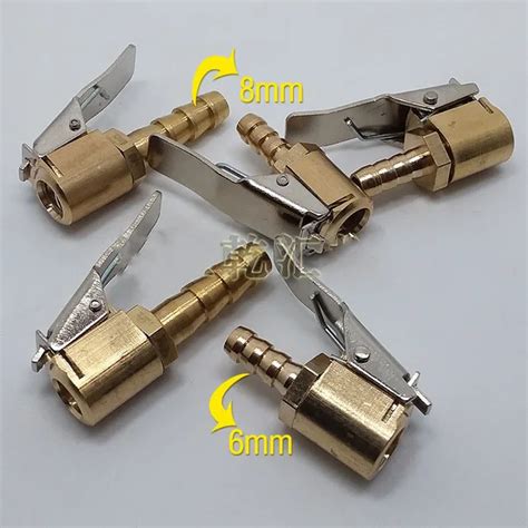 Car Auto Brass Mm Mm Tyre Wheel Tire Air Chuck Inflator Pump Valve Clip Clamp Connector