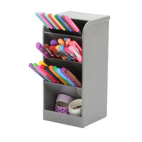 Porta Canetas Lápis Marca Texto Organizador De Mesa Diagonal Maxcril