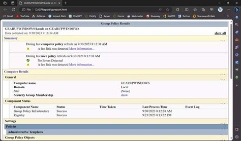 Generating And Exporting Windows Group Policy Reports Using The