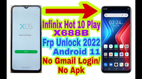 Infinix Hot 10 Play X688B Android 11 Frp Bypass APK FRP