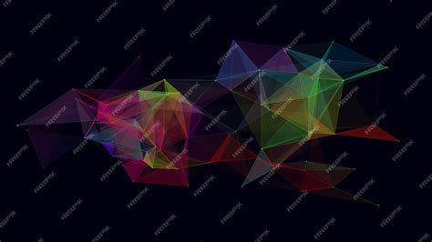 Premium Vector Network Connection Structure Abstract Blue Background