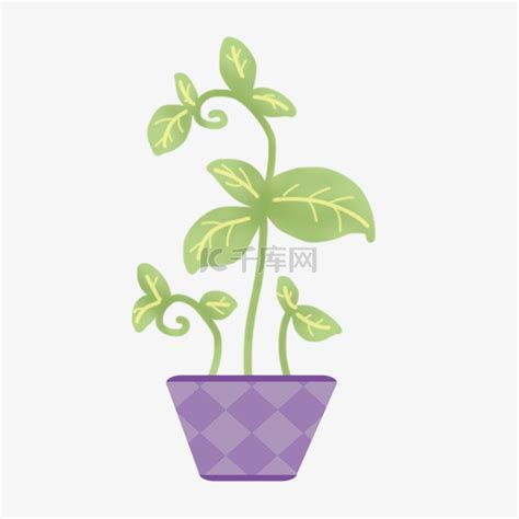 处暑清凉夏天夏季盛夏植物花盆绿叶手绘插画psd素材图片免费下载 千库网