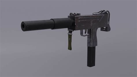 Mac 10 Submachine Gun Free 3d Model By Luisbcompany