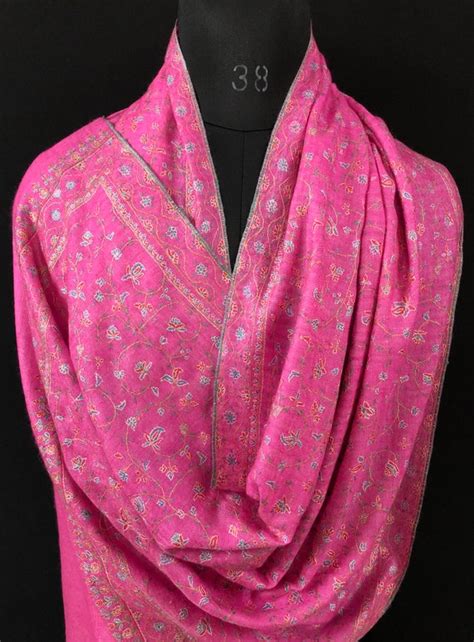 Persian Pink Sozni Hand Embroidered Jaal Handwoven Real Etsy