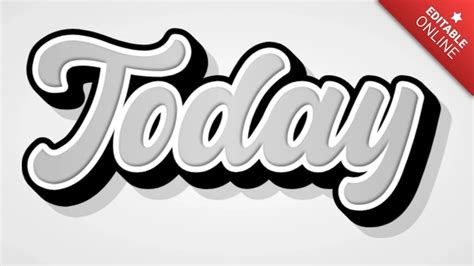 Today Vintage Gray Text Effect Generator