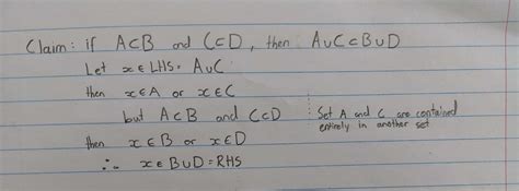 Intro To Pure Math Set Proof Hi Guys Whats Wrong With My Proof I