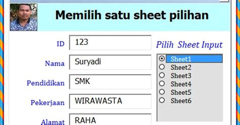 Belajar Vba Excel Cara Mudah Membuat Form Input Ke Satu Pilihan Sheet