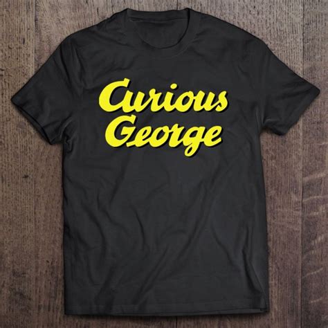 Curious George Classic Yellow Cursive Logo Graphic Te… Gem