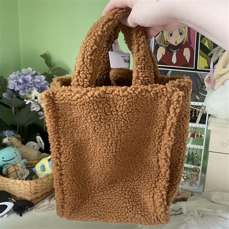 Orange Shearling Purse A Fuzzy Little Purse From Depop