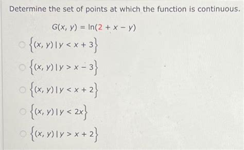 Solved Determine The Set Of Points At Which The Function Is Chegg Com