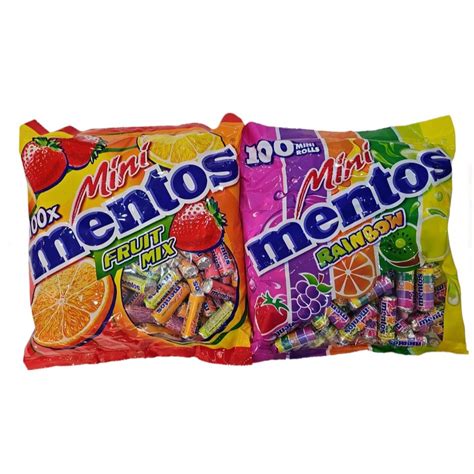 Mini Mentos Candy 100 Rolls Rainbowfruits Halal Shopee Singapore