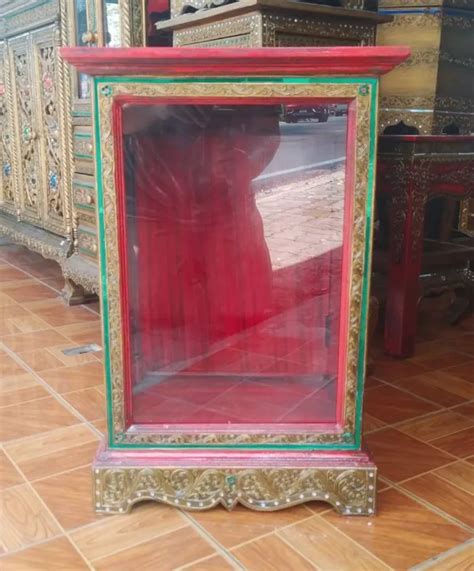 ตู้รับบริจาค ตู้ไม้ ไม้จามจุรี ตู้ทรงสูง เดินเส้น ติดกระจก ขนาด กว้าง40
