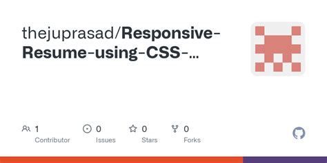 Github Thejuprasadresponsive Resume Using Css Grid Css Input