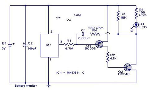 Battery Monitor Circuit Diagram Electronics Circuit Circuit Diagram Amateur Radio