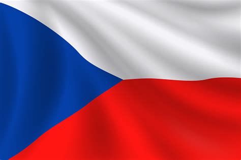Bendera Republik Ceko Bendera Ceko Latar Belakang Bendera Vektor