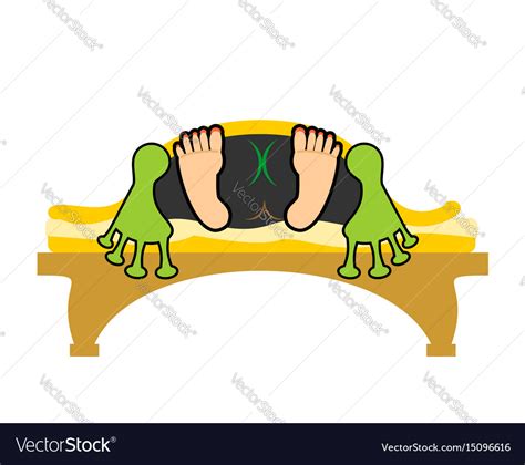 Ufo Alien And Woman In Bed Sex Scenes Love Under Vector Image