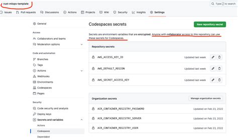 Codespaces Secrets Should Get Highlighted For Visibility · Community