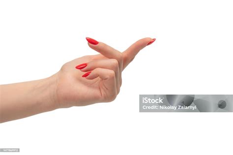 창백한 피부와 빨간 손톱이 가리키거나 만지는 여성 손의 근접 촬영 손에 대한 스톡 사진 및 기타 이미지 손 여자 가리키기 Istock