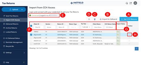 Cch Axcess™ Integration Safesend Returns
