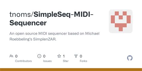 Github Tnomssimpleseq Midi Sequencer An Open Source Midi Sequencer Based On Michael