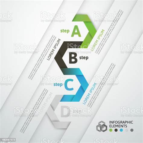 현대적인 비즈니스 단계 종이접기 스타일 옵션 배너입니다 가리기에 대한 스톡 벡터 아트 및 기타 이미지 가리기 개념과 주제