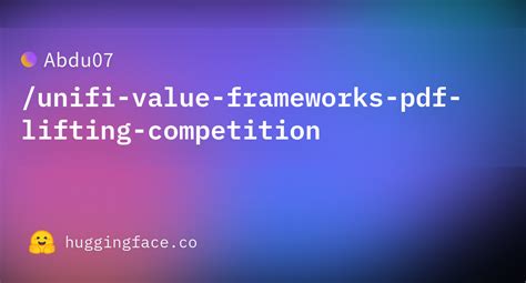 Abdu Unifi Value Frameworks Pdf Lifting Competition At Main