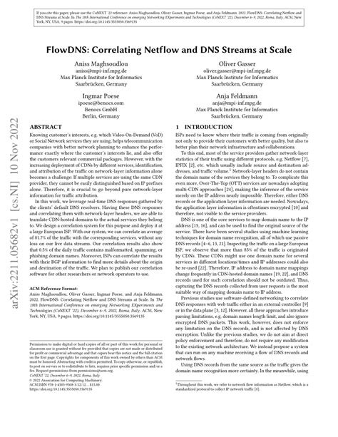 pdf flowdns correlating netflow and dns streams at scale