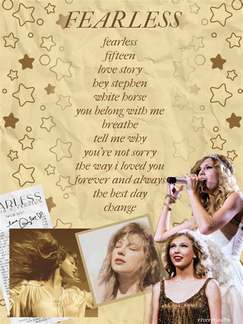 Taylor Swift Fearless Album Poster Taylor Swift Fearless Taylor