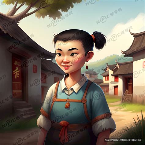 Ai创作图青年乡村振兴卡通形象 昵图网