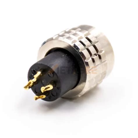 M12 4 Pole A Coded Female Molded Field Wireable Connector Metabeeai