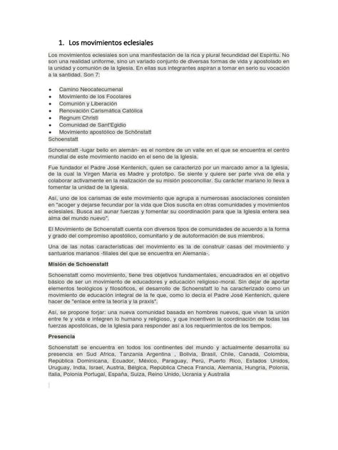 Los Movimientos Eclesiales Pdf Pdf