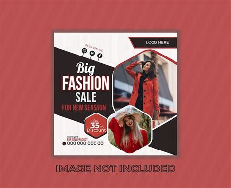 Premium Vector Vector Fashion Social Media Post Design Template