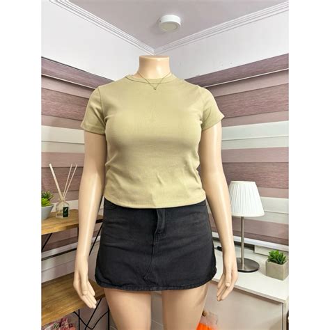 Plus Size Crew Neck Knitted Top Wear Me Ph Shopee Philippines