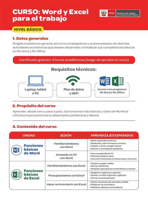 Ruta De Aprendizaje Word Y Excel Para El Trabajo V10 Pdf Microsoft Excel Microsoft Word