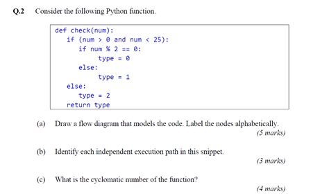 Solved Q2 Consider The Following Python Function Def