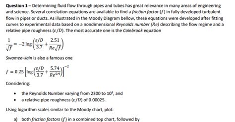 Colebrook Homework Problem Rmatlab
