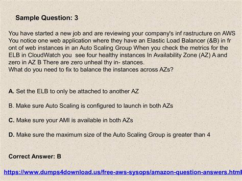 Amazon Aws Sysops Exam Dumps Question