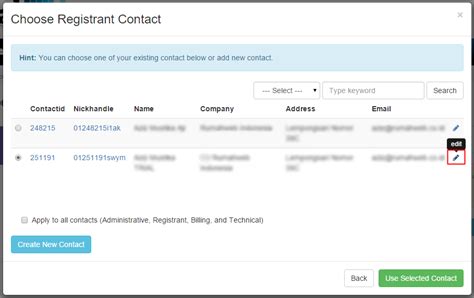 Edit WHOIS Verification Email Dan Resend Verification SRS X Documentation