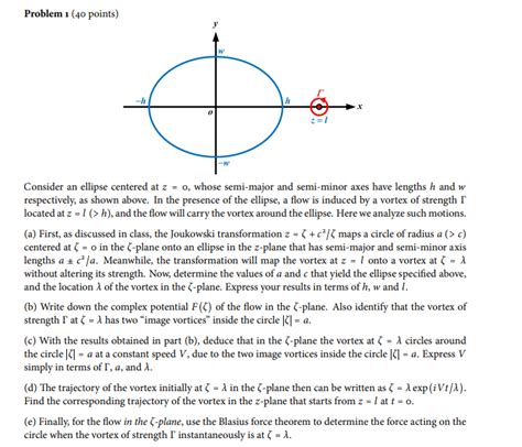 problem 1 40 points w consider an ellipse