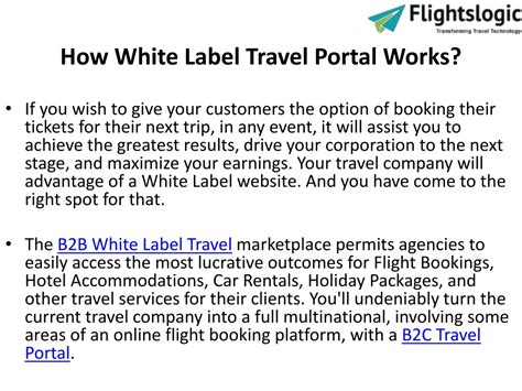 Ppt White Label Travel Portal Powerpoint Presentation Free Download Id11784694