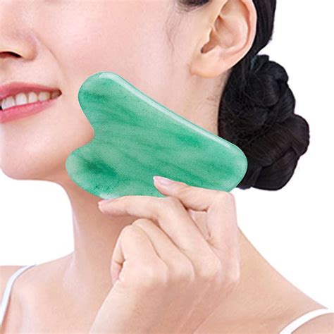 Buy Gua Sha Massage Tool Nature Green Gua Sha Jade Guasha Tool For Face And Body Skin Care
