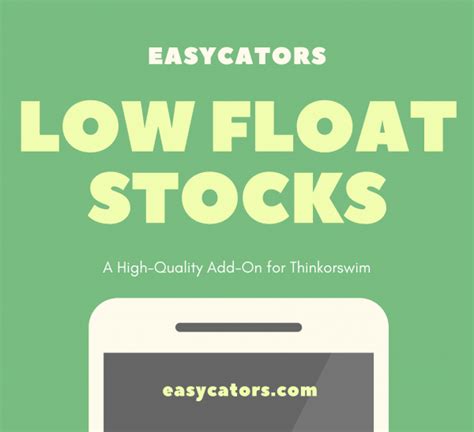 Low Float Stock Scan Lists For Thinkorswim Easycators Thinkorswim
