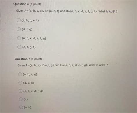 Solved Question 6 1 Point Given A A B C E B A E