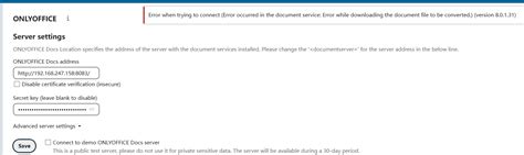 Error When Connect To Nextcloud Connectors Onlyoffice
