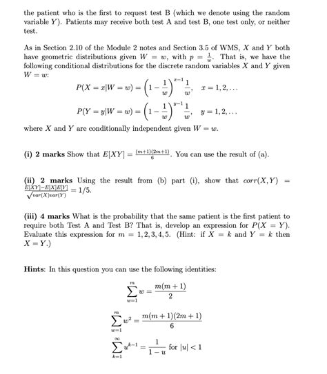 Solved Question Marks Two Discrete Random Variables X Chegg