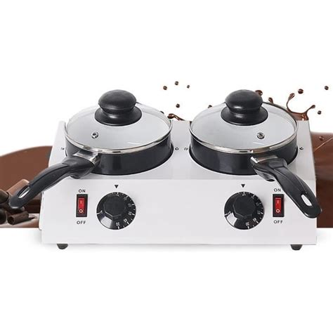 Double Fondoir À Chocolat Tempéreuse À Chocolat 2 Pots De 1 Kg