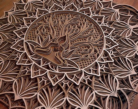Tree Of Life Layered SVG DXF Tree Of Life Layer Mandala Etsy