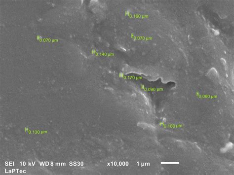 Scanning Electron Microscopy Image Of Acrylic Resin Polymer Note